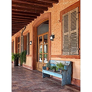 Westinghouse 6373800 Santa Fe One-Light Outdoor Wall Lantern, Weathered Steel Finish with Clear Seeded Glass Porch Light