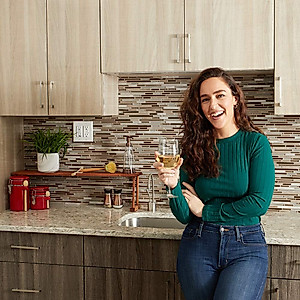 Home Basics Pine Over-the-Sink Shelf, Storage Rack for Kitchen Accessories, Multi-purpose Shelf, Natural