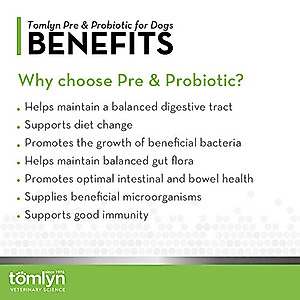 Tomlyn Pre & Probiotic Powder for Dogs, 30ct
