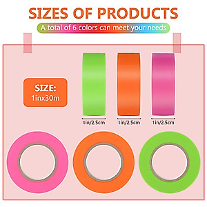 3 Pieces Flagging Tape Plastic Ribbon Multipurpose Neon Marking Tape Neon Flagging Tape 1 Inch Wide Non-Adhesive Tape for Boundaries and Hazardous Areas, Home and Workplace Use (Classic Colors)