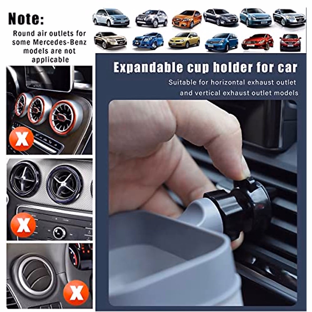 Dip Clip Car Sauce Holder for Dipping sauces and kechup |French Fry Burger Combo Pack Dip Clip Sauce & French Fries Holder for Car