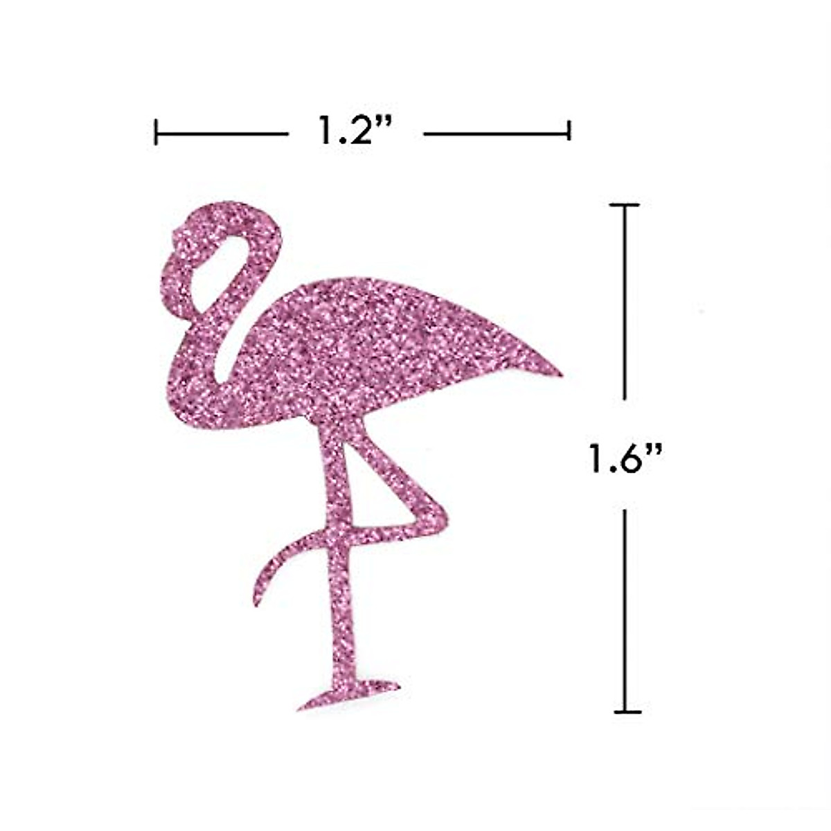 Glitter Pink Flamingo Confetti Decoration for Tropical Flamingo Christmas Party,100Pcs/pack (Pink Flaminglo)