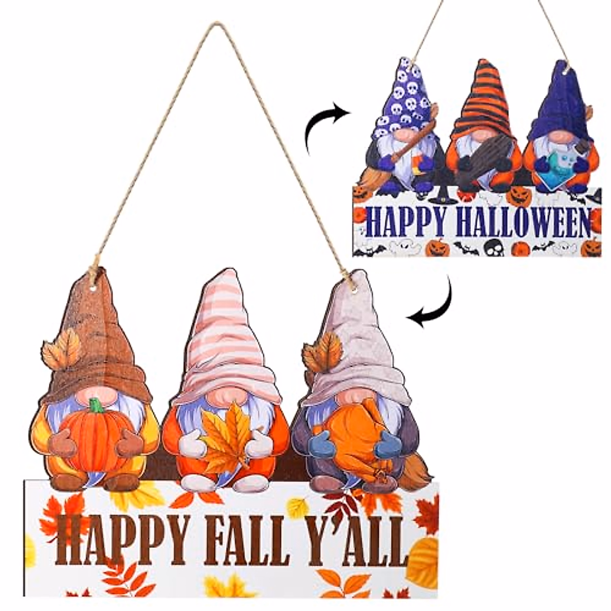 Tioncy Valentine Decorations Saint Patrick's Day Door Sign Reversible Double Sided Truck Decorations Hanger St Patrick's Day Wooden Sign for Front Door Porch Home