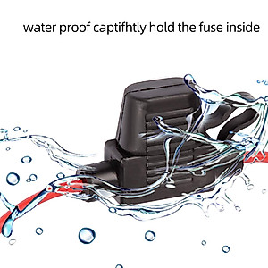 HUIQIAODS 2 Pack Mini Blade Fuse Holder 18 Gauge Waterproof Pigtail Inline Fuse Holder with 5A ATM Fuses
