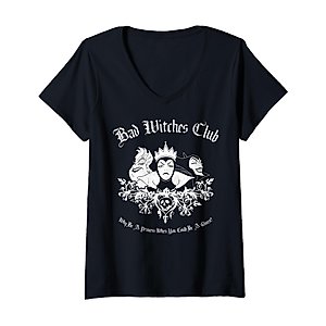 Womens Disney Villains The Bad Witches Club V-Neck T-Shirt