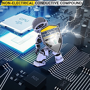 Nab Cooling Thermal Compound Paste for Heatsink 3.5g Maximum Thermal Conductivity, High Density, Easy Application Bonus Spatula, Noncorrosive (3.5g)