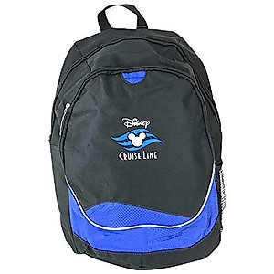 Disney Cruise Line Mickey Ear Icon Logo Backpack Black Blue 17 inch