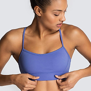 IWEMEK Workout Sets for Women 2 Piece Yoga Tracksuits Outfits High Waisted Running Biker Shorts with Adjustable Strap Sport Bra Exercise Running Gym Clothes Sets Blue Small