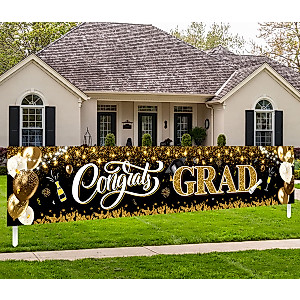 2025 Graduation Decorations-Congrats Grad Yard Sign Banner Decoration for Class of 2025 Graduation Party Supplies