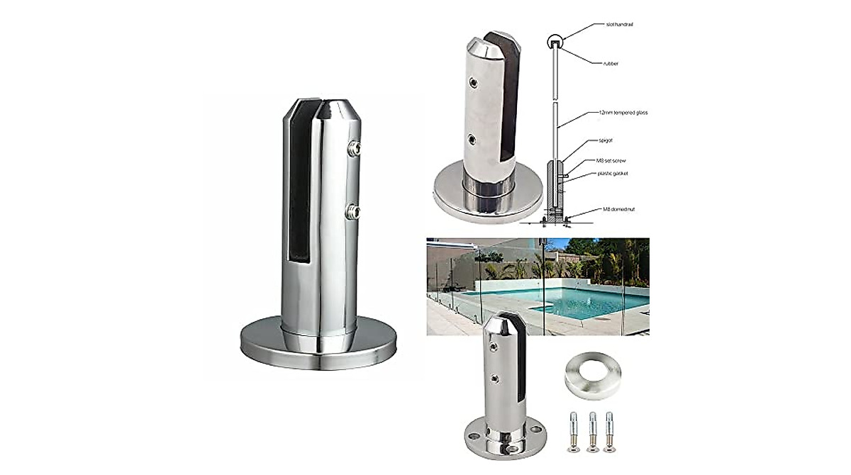 Durable Stainless Steel Glass Spigots | Pool & Railing Mounts
