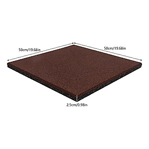 CheriMuMu Rubber Playground Tiles, 20"x20"x1” High Density Interlocking Shock Absorbent Safety Tiles Heavy Duty Rubber Exercise Mats, Non-Slip Flooring Mat for Playground Park Gym Indoor and Outdoor