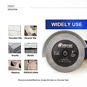 SHDIATOOL 4 Inch Diamond Wet Polishing Pads and Tile Diamond Saw Blade, Cutting Grinding Disc Wheel