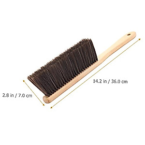 SEWOART Cleaning Brush Kitchen Brush Hair Dusting Brush Hand Broom Furniture Dust Sweeping Soft Brush Grout Cleaner for Tile Floors Baseboard Cleaner Tool with Handle Lotus Tree Brown
