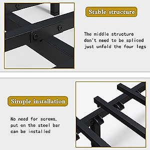 Bonkiss King Bed Frame 3000 lbs+, King Bed Frame No Box Spring Needed, Heavy Duty Tall Metal King Platform Bed Frames with Large Storage Space, Noise Free, Black.