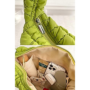 Quilted Tote for Women - Puffer Lightweight Padding Shoulder Hobo Satchel Handbag Cloud Bag With Zip 2024