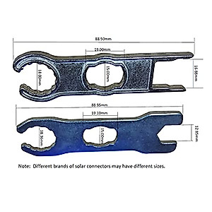 Sunway Solar Panel Connector Tool Works For MC-4 Connectors,Assembly and Disassembly Tool,Metal Spanner Wrenches Crimping Tool For Solar PV System Extension Cable Wire Kit- 1 Pair