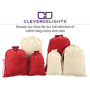 CleverDelights Cotton Bags - 18" x 24" - 20 Pack - Premium Drawstring Storage Muslin Bag - 18x24 Inch