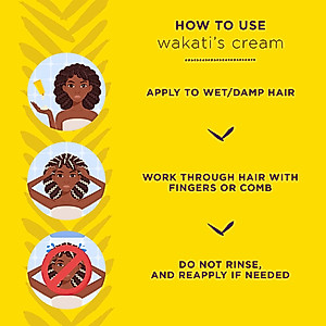 Wakati Oil-Infused Hair Cream, Moisturizing Cream, Natural Hair Moisturizer, Deep Conditioner for Dry, Damaged Hair, Sulfate Free, Paraben Free, 8.45 Oz