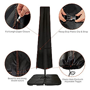 SnugNiture Umbrella Cover for 7ft to 11ft Garden Outdoor Umbrella Heavy Duty Oxford Fabric Patio Umbrella Covers Waterproof with Zip