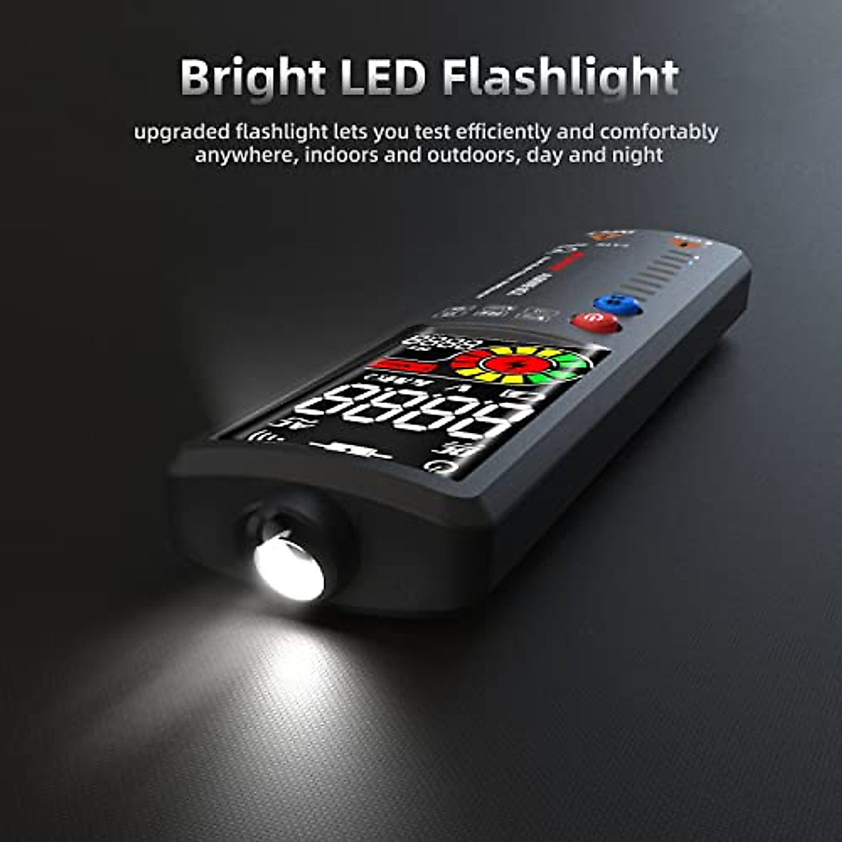 BSIDE Voltage Tester, Color LCD 3-Results Display AC Voltage Detector, Non-Contact with Adjustable Sensitivity, Integrated Multimeter, Dual Range Electric Voltage Sensor Pen with Protect Case