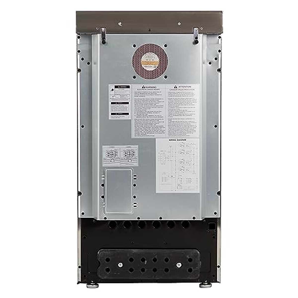 West Bend WB200ERPSS 20-Inch Electric Range, Compact Design, Top with 4 Cooking Zones, Glass Oven Door, Storage Drawer, and Rotisserie Accessories, 2.0 Cu. Ft, Stainless Steel, Metallic