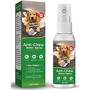 Bitterapple Spray for Dogs to Stop Chewing, No Chew Spray for Dogs,Pet Behavior Corrector,Pet Corrector Spray, Alcohol Free/Non-Toxic/No Sting & No Smell -Indoor & Outdoor Safe