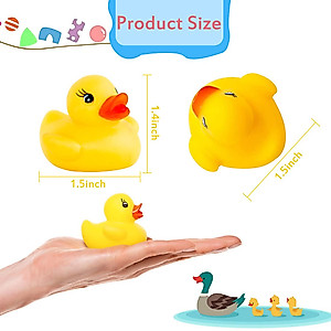 Rubber Duck Bath Toy, 70 Pcs Mini Rubber Ducks Bulk Float Duck Baby Bath Toys, Shower Birthday Party Favors Gift for Classroom Summer Beach Pool Party Games