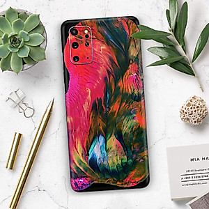 DesignSkinz Liquid Abstract Paint V61 Protective Vinyl Decal Wrap Skin Cover Compatible with The Samsung Galaxy S20 (Screen Trim & Back Glass Skin)