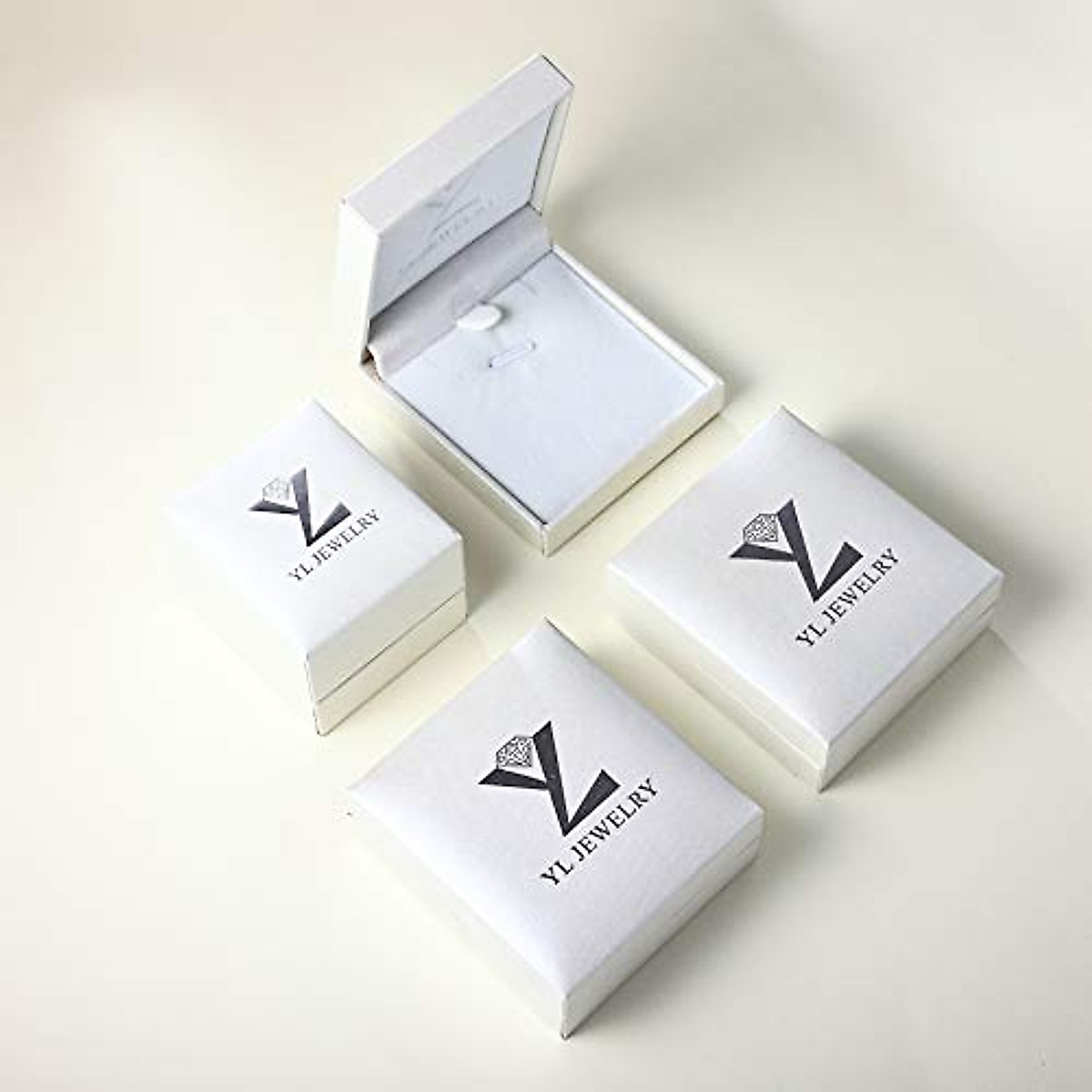 YL Celtic Knot Necklace 925 Sterling Silver Triskele Moon Pendant 18k White Gold Triskelion Jewelry for Women