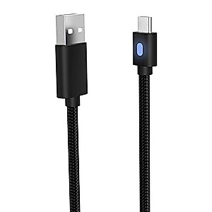 SOONHUA USB Type-C Cable, 3 Meter USB Charging Cable with LED Indicator for PS5 Switch Game Controller Type-C Mobile Phones