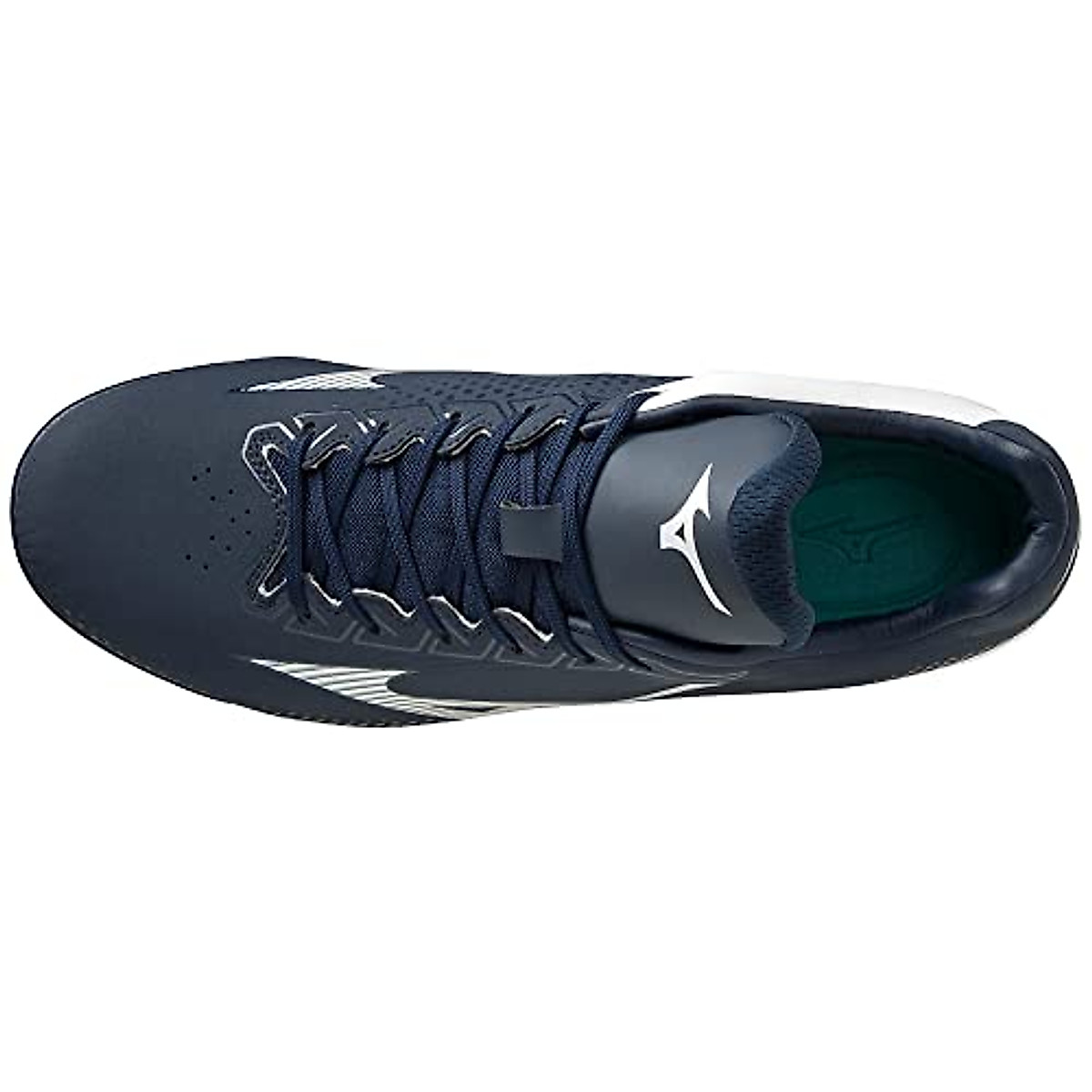 Mizuno Men's Wave Lightrevo Baseball Shoe, Navy-White, 8.5