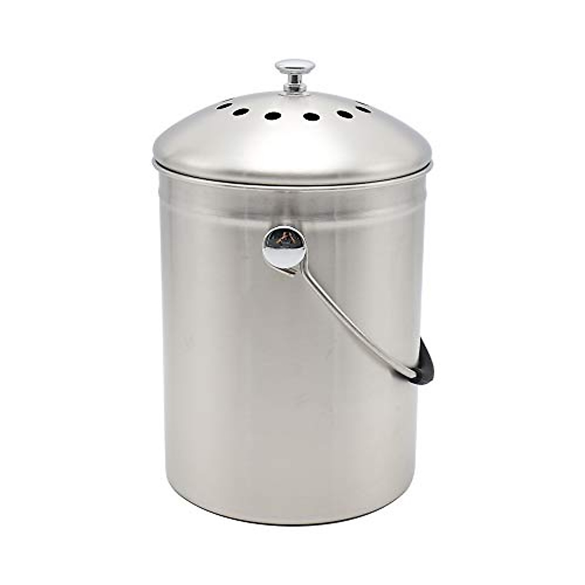 Abakoo Stainless Steel Compost Bin for Kitchen Countertop Compost Bucket Kitchen Pail Compost with Lid 1.3 Gallon-Includes 4 Filters