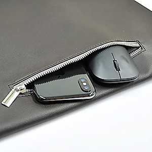Bellagenda Laptop Sleeve Bag 16 inch, Laptop Sleeve Leather Black, Laptop Sleeve Thinkpad x1 Lenovo, with Pocket, with Penloop, Shockproof Protect, Birthday Gifts for Men Unique (15.5-16 inch, Black)