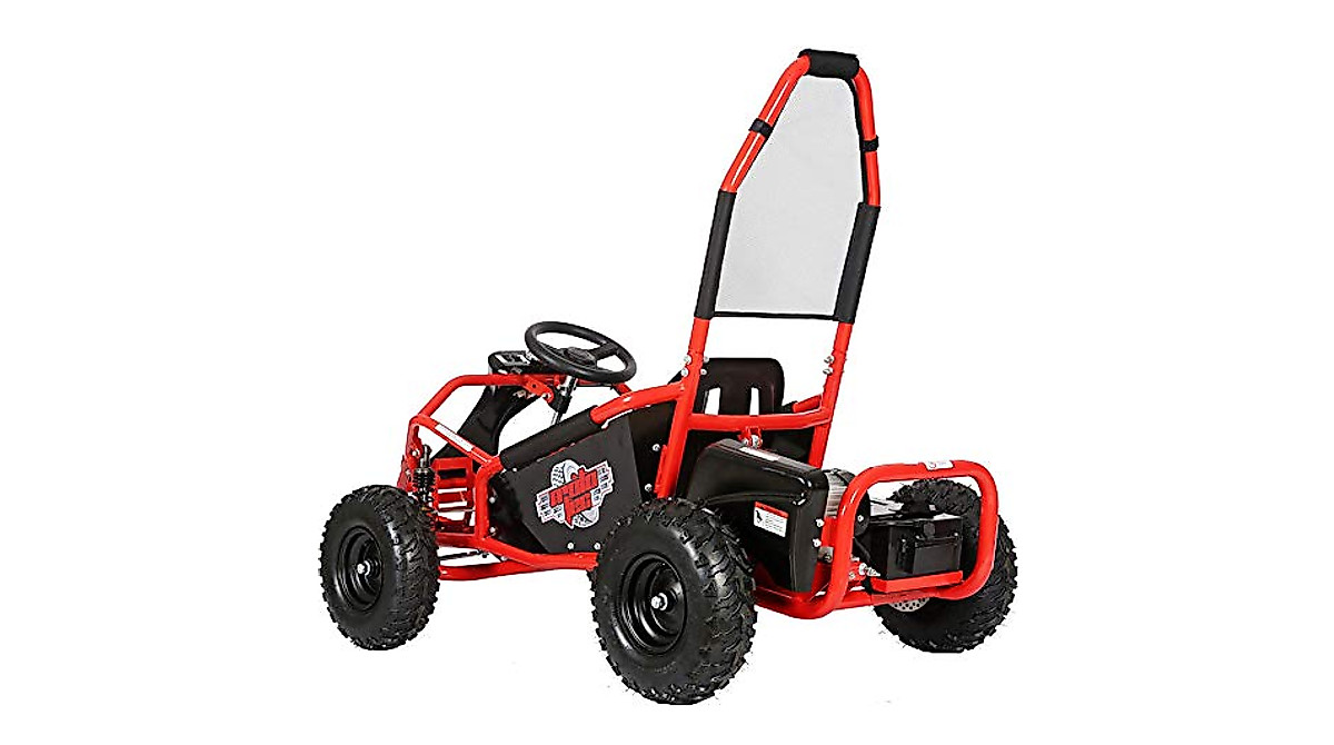 MotoTec Mud Monster Kids Electric Go-Kart - Full Suspension, 48V 1000W