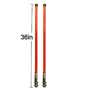 C CLINK 36" Snow Plow Markers Blade Guides Orange 3/4'' Thickened Material Never Break Stainless Steel Joint Fit for Blizzard Boss SNO-Way Western Snowplows & Many More Pickup Truck SUV UTV ATV