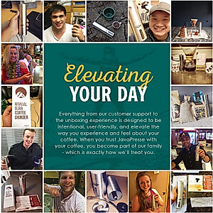 Manual Coffee Grinder by JavaPresse — Manual Coffee Bean Grinder with 18 Adjustable Settings, Stainless Steel Manual Burr Hand Coffee Grinder with Crank — Great Holiday Gift, Perfect for Camping