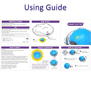 Giociv Interactive Cat Toys Ball Fast Rolling in Pouch, Motion Activate Chirping Cat Toy Hide and Seek Mouse Catching Game (Blue)