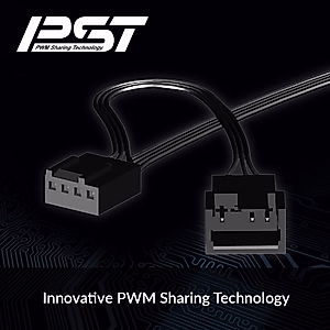 ARCTIC P12 PWM PST (5 Pack) - 120 mm Case Fan, PWM Sharing Technology (PST), Pressure-optimised, Quiet Motor, Computer, 200-1800 RPM - Black