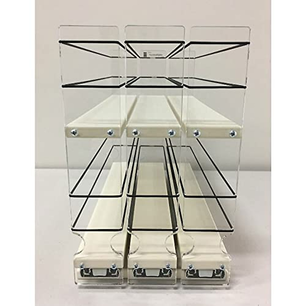 Vertical Spice - Cabinet Mounted Spice Rack Organizer - 3 Drawers, 30 Capacity - Sliding Cabinet Organizer - Pullout Shelves for Pantry Organization - Seasoning Storage - 6.9'' W x 10.75'' H x 10.6" D