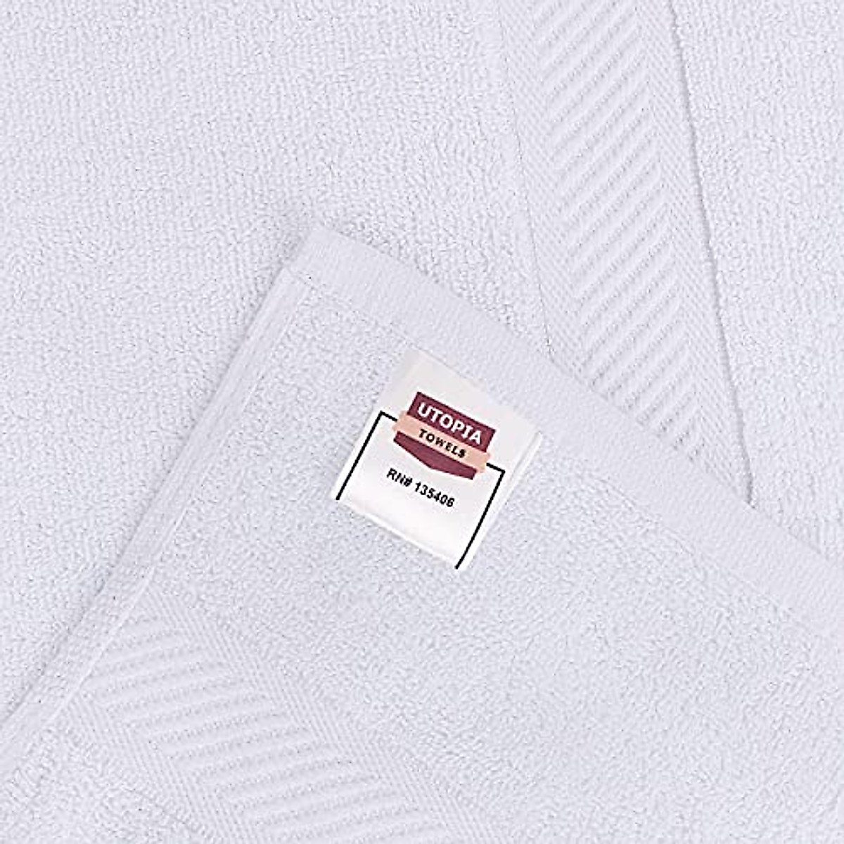 Utopia Towels 6 Pack Small Bath Towel Set, 100% Ring Spun Cotton (22 x 44 Inches) Lightweight and Highly Absorbent Quick Drying Towels, Premium Towels for Hotel, Spa and Bathroom (White)