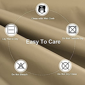 PureFit Outdoor Sectional Sofa Cover Waterproof V Shaped Patio Furniture Covers for Deck, Lawn and Backyard, 100”x100”, Camel