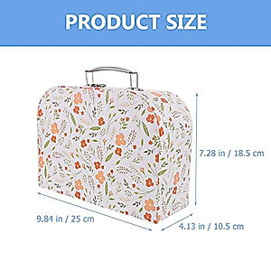 Zerodeko Paperboard Suitcases Storage Boxes Handle: Boxes with Lids Containers for Storage Organization Toy Sundry Box