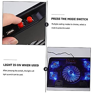 Abaodam Laptop Radiator Cooling Bracket Cooler Fan Laptop Gaming Laptop Cooler Laptop Fan Stand Laptop Cooling Fan Laptop External Fan Laptop Cooling pad air Fan Cooling Rack n5 Metal USB