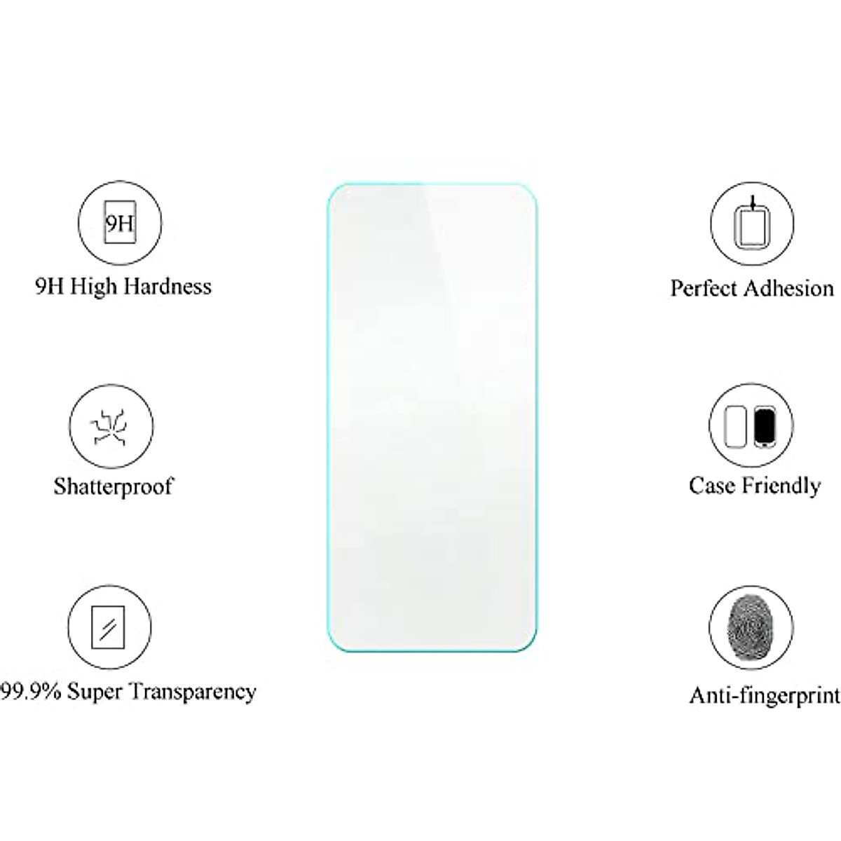 jioeuinly TCL ION V Case Compatible with TCL ION X Phone Case TCL 40Z 40 Z Phone Case T607DL Cover [with Tempered Glass Screen Protector][Ring Support][Luminous Effect] YGH-GQ