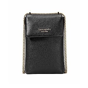 Kate Spade New York Roulette Pebbled Leather North/South Crossbody Black One Size