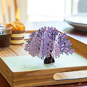 Lovepop Jacaranda Tree Pop Up Card, 5x7-3D Greeting Card, Mother's Day Card, Card for Wife or Mom, Anniversary Pop Up Card, Pop Up Birthday Card