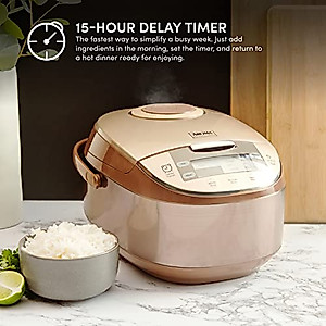 Aroma Housewares ARC-6106 Aroma Professional 6 Cups Uncooked Rice, Slow Cooker, Food Steamer, MultiCooker, Champagne