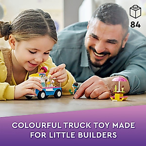 LEGO Friends Ice-Cream Truck Building Toy Pretend Play Gift for Kids Girls Boys Ages 4 and Up, Featuring Toy Van, Andrea & Roxy Mini-Dolls, Toy Dog and Accessories, 41715