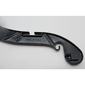 NAHANCO 2414 Junior Plastic Hangers, Super Heavy Weight Shirt Hangers, Swivel Hook, 14" Black (Pack of 100)