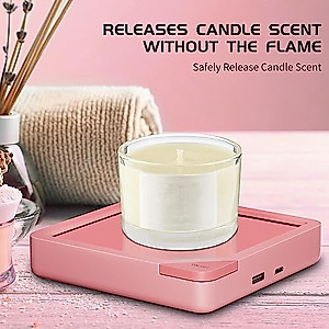 USB Coffee Mug Warmer:Smart Electric Coffee Cup Warmer for Desk with Auto Shut Off-Coffee Accessories for Home Office Desk (U1 Pink)